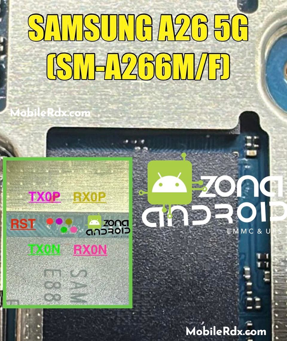Samsung Galaxy A26 5G (A266M) UFS ISP PinOUT