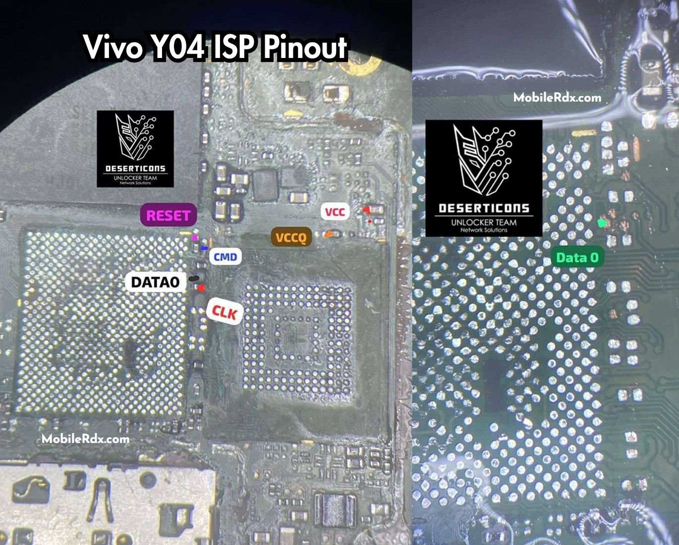 Vivo Y04 ISP PinOUT EMMC Ways | Test Point