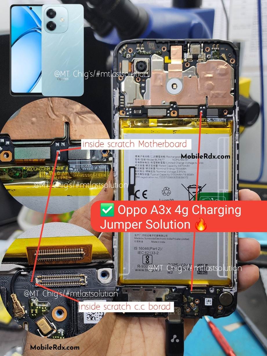 Oppo A3x Charging Ways | Repair Not Charging Problem