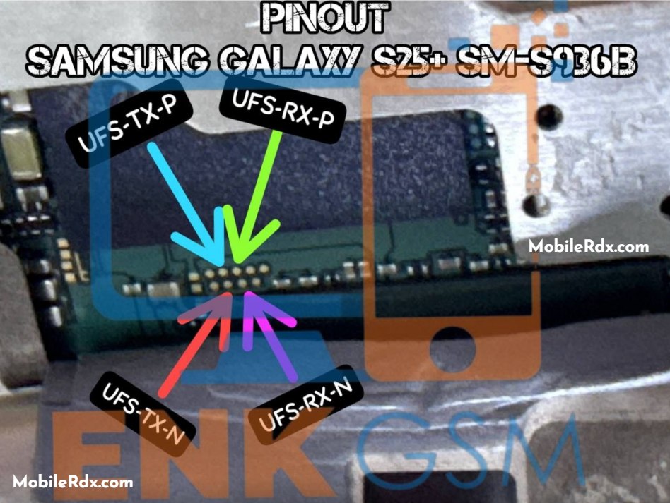 Samsung Galaxy S25+ SM-S936B UFS ISP Pinout | Test Point