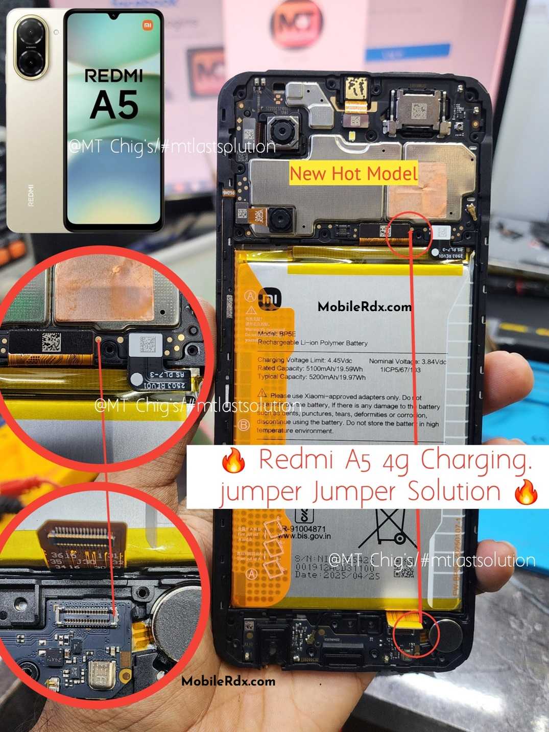 Xiaomi Redmi A5 Charging Ways | Repair Not Charging Problem