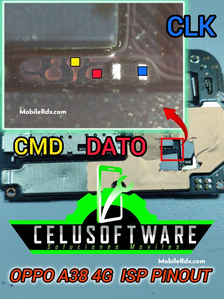 Oppo A38 EMMC ISP PinOUT | Test Point