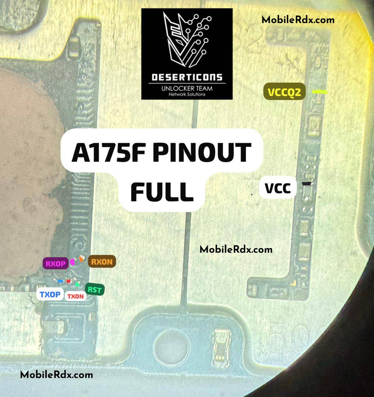 Samsung Galaxy A17 SM-A175F UFS ISP PinOut