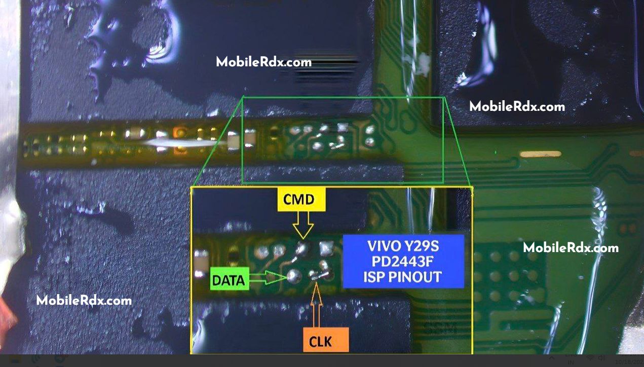 Vivo Y29S ISP Pinout Connection (UFS Chip)