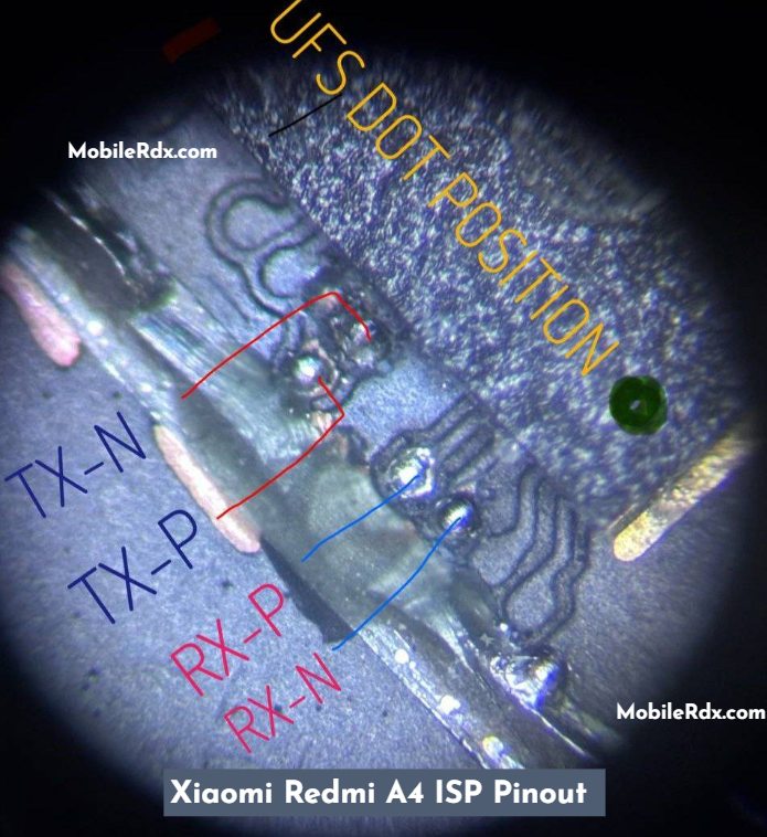 Xiaomi Redmi A4 UFS ISP PinOUT