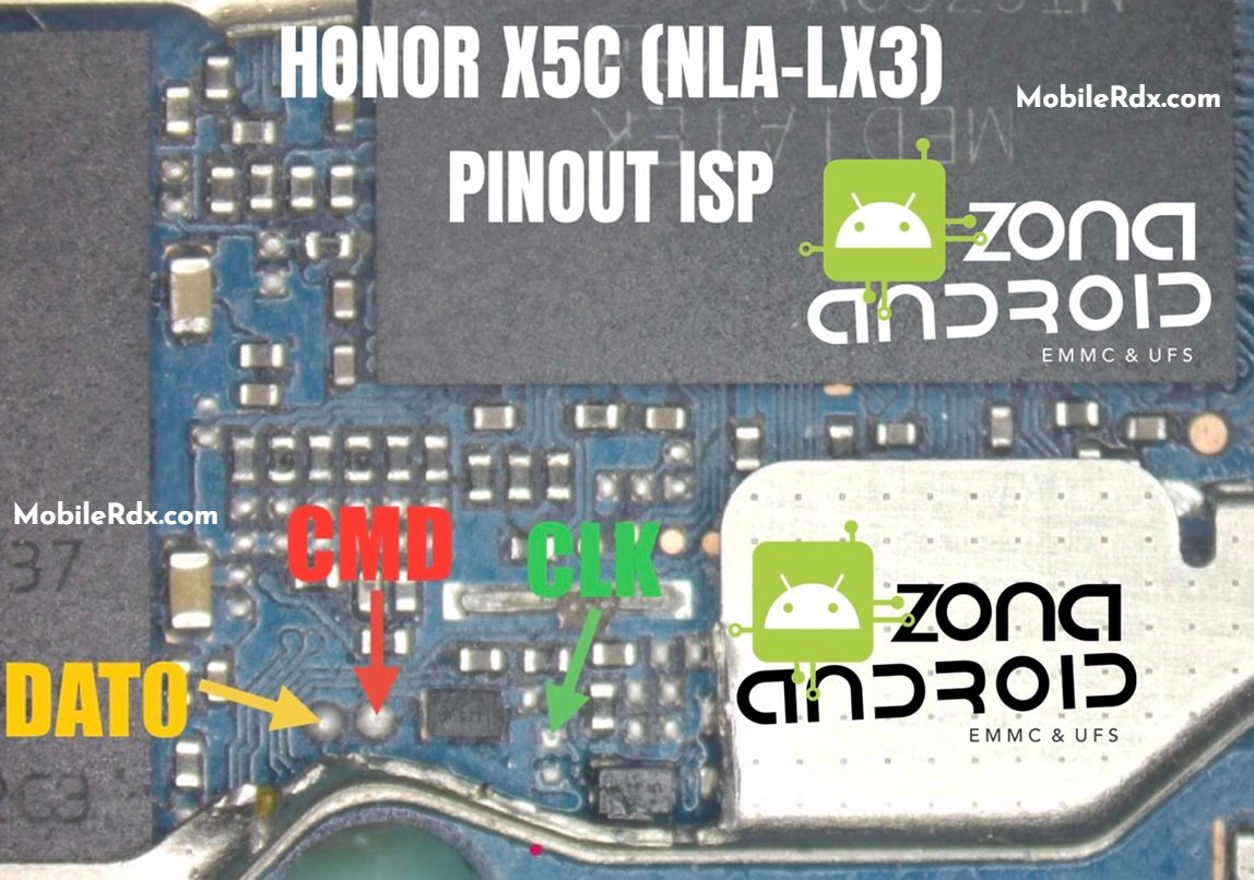 Honor X5C EMMC ISP Pinout | Test Point