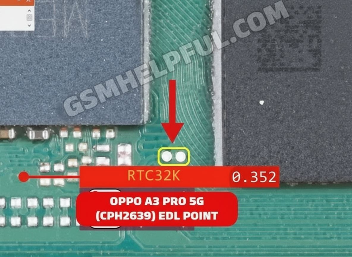 Oppo A3 Pro 5G CPH2639 Test Point | EDL Mode 9008