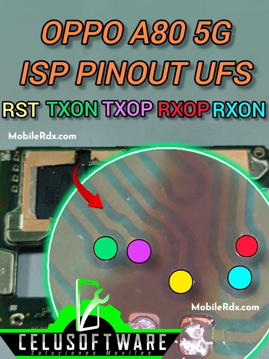 Oppo A80 5G UFS ISP PinOUT