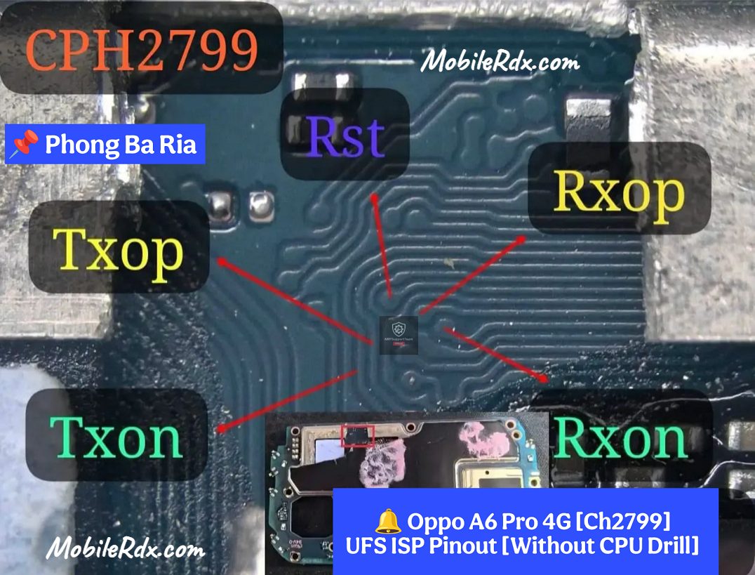 Oppo A6 Pro 4G CPH2799 UFS ISP Pinout