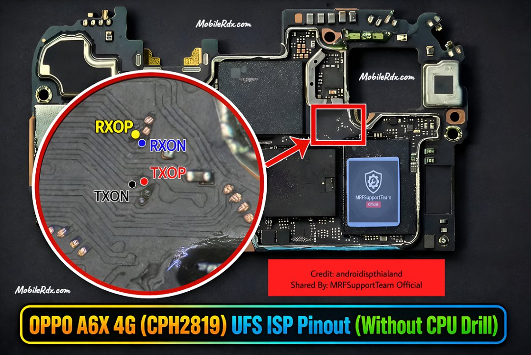 Oppo A6x 4G CPH2819 UFS ISP Pinout