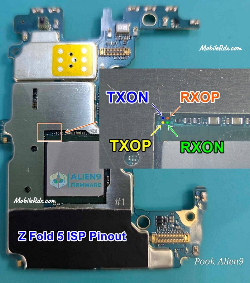 Samsung Z Fold5 UFS ISP Pinout